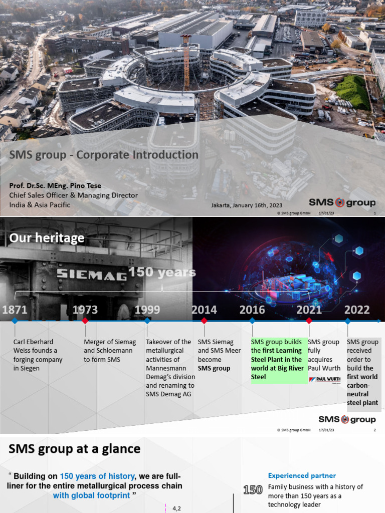 1 - SMS Group Corporate Presentation - Jakarta - Prof DR Tese | PDF ...