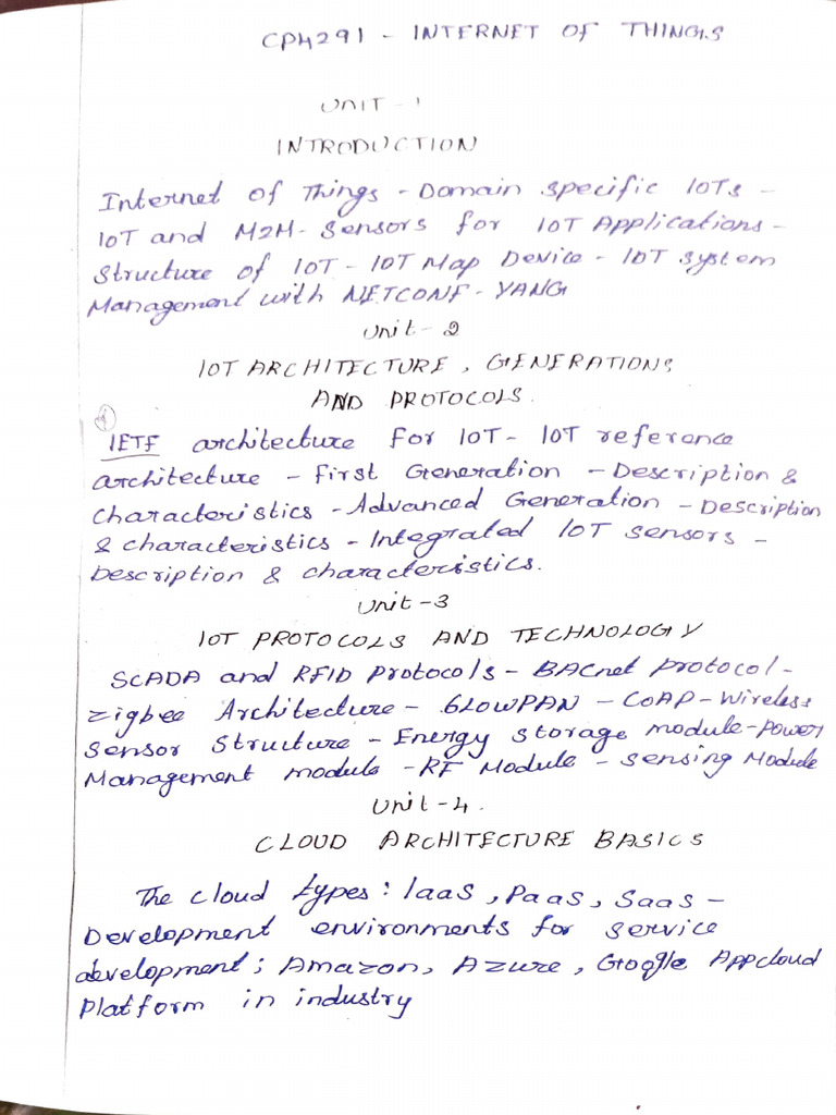 Iot Unit-1 | PDF | Science & Mathematics | Technology & Engineering