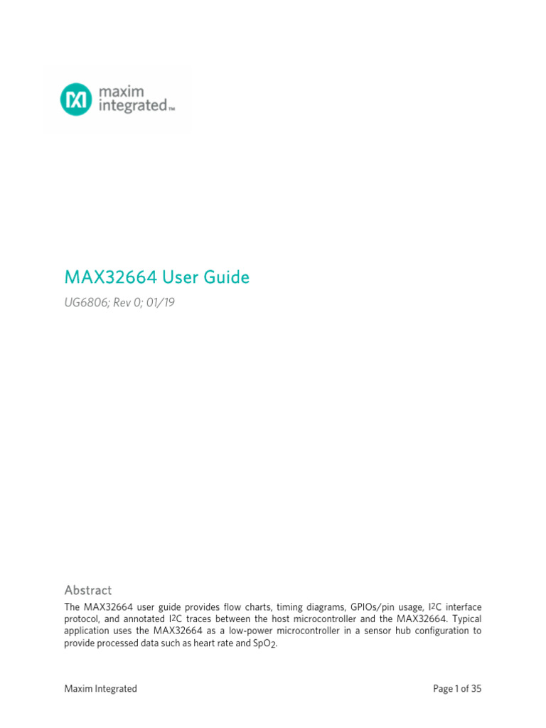 MAX32664 UserGuide | PDF | Computer Engineering | Computing