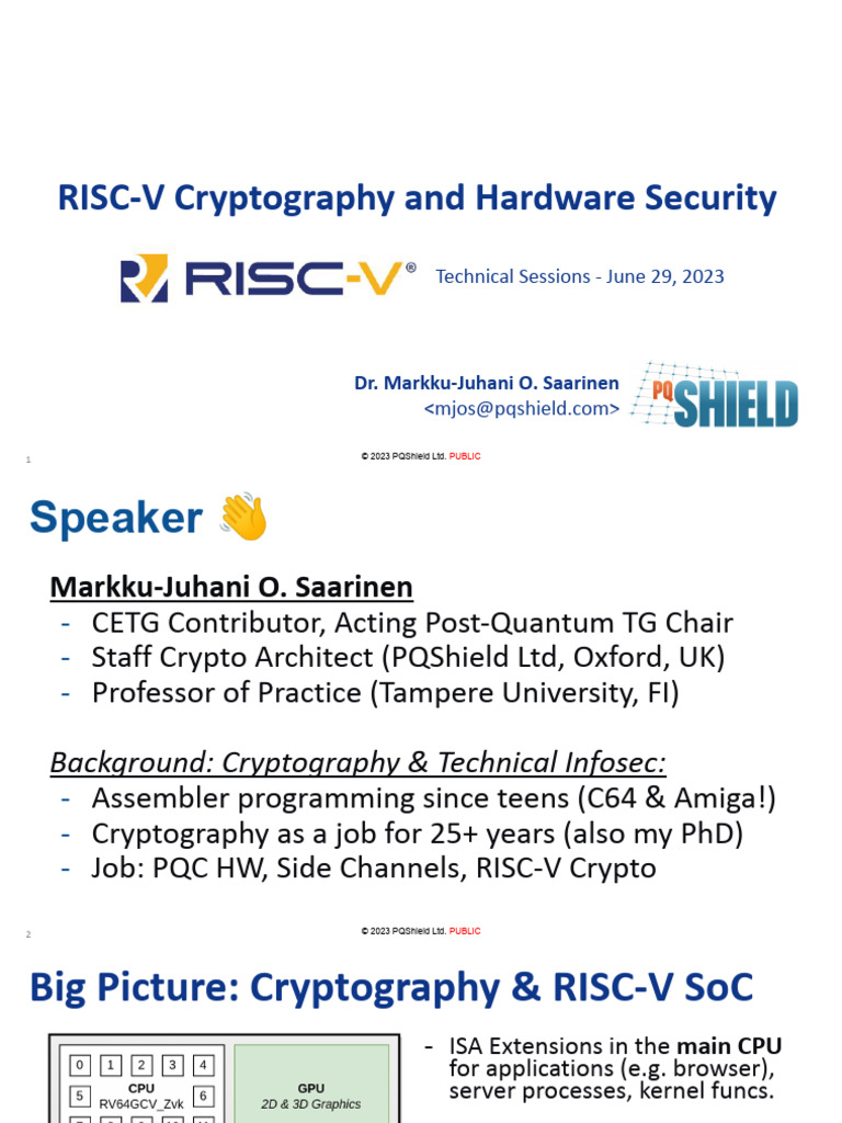 SiFive - RISCV 101 | PDF | Encryption | Computer Science