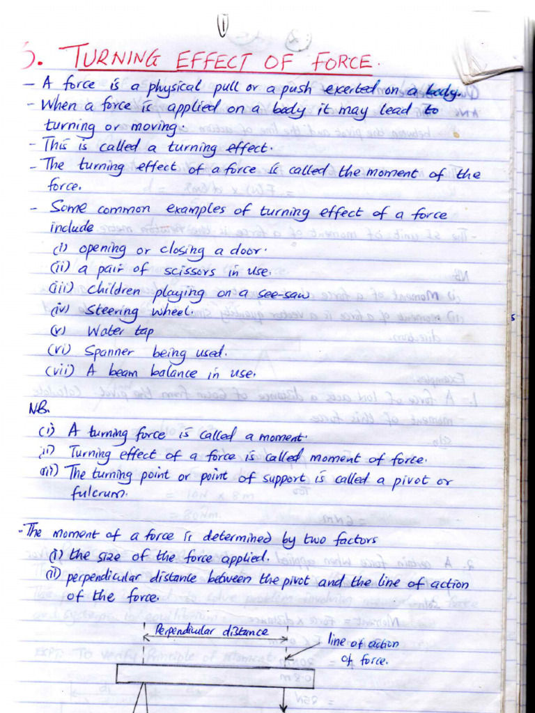 2P On Turning Effect of Force | PDF