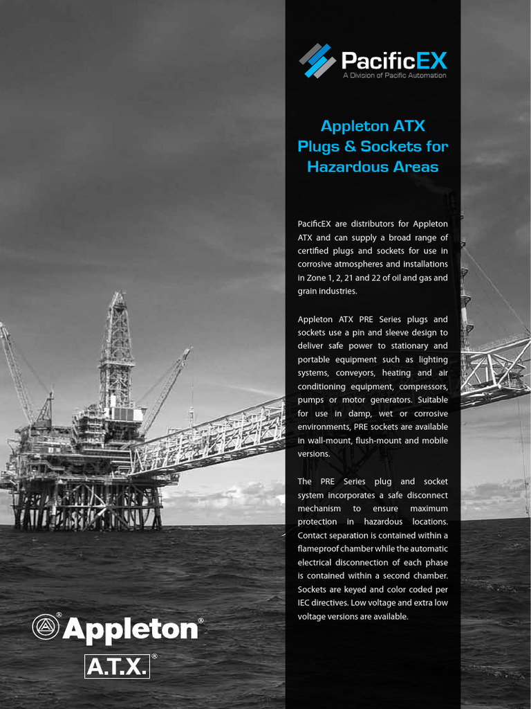 Appleton ATX Hazardous Area Plugs & Sockets | PDF | Electrical ...