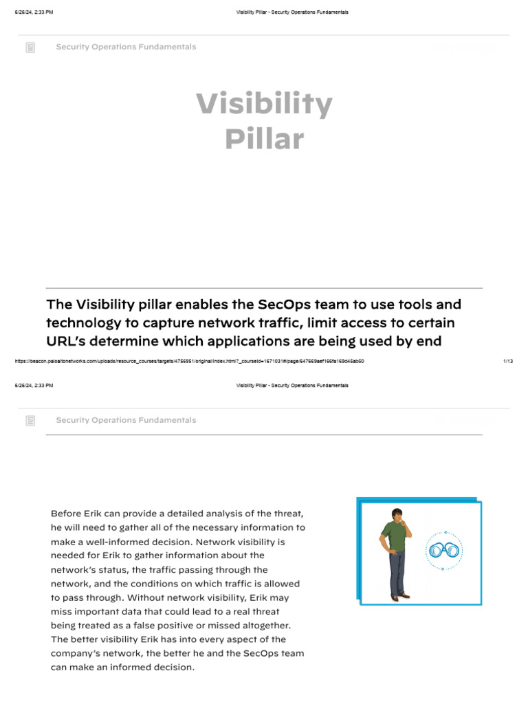 Visibility Pillar - Security Operations Fundamentals | PDF | Computer Security | Security