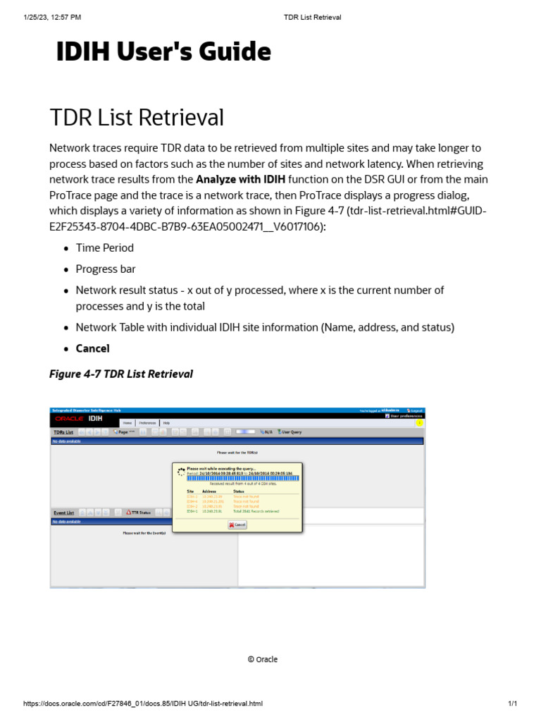 TDR List Retrieval | PDF
