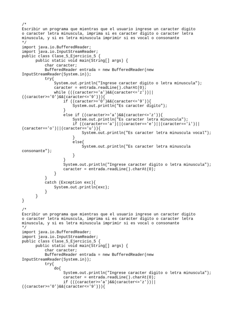 Clase - 5 - Ejercicio - 5 (Dos Versiones) | PDF | Computer Programming | Software Engineering