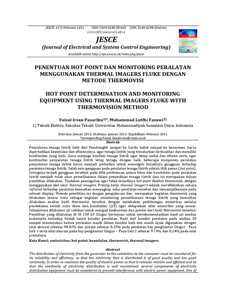 Penentuan Hot Point Dan Monitoring Peral | PDF | Sains & Matematika ...