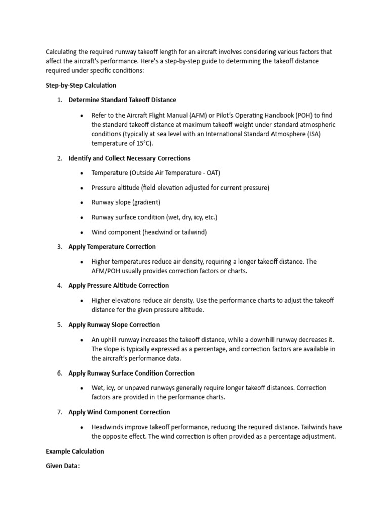 Calculating Runway Take Off Length | Download Free PDF | Runway | Takeoff