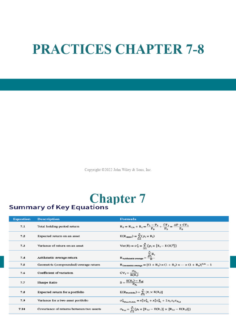 Practice 3 - Chapters 7 and 8 - Problems | PDF | Bonds (Finance) | Yield (Finance)