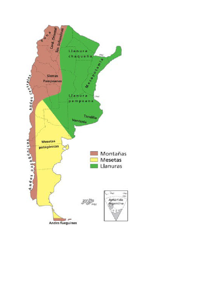 Mapa Argentina con relieves | PDF