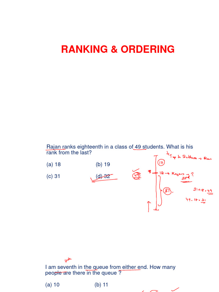 Ranking & Ordering. | PDF