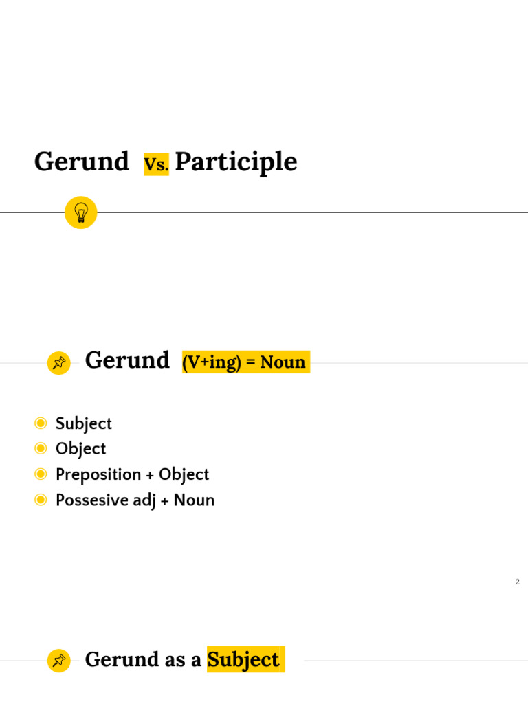 Gerunds and Participles Explained | PDF | Adjective | Verb