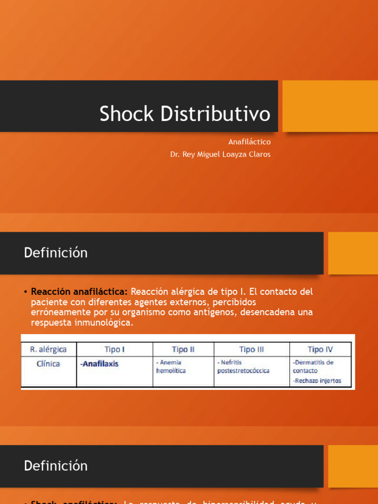 Shock Distributivo | PDF | Medicina CLINICA | Inmunología