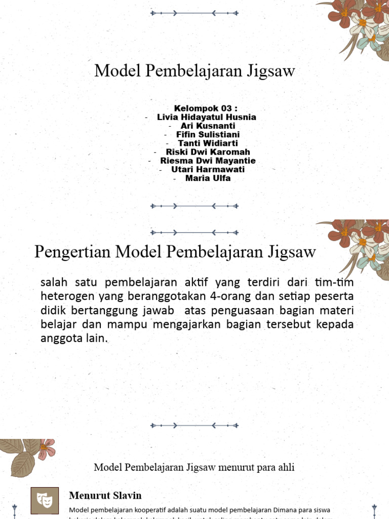 Kel 03 Model Jigsaw | PDF