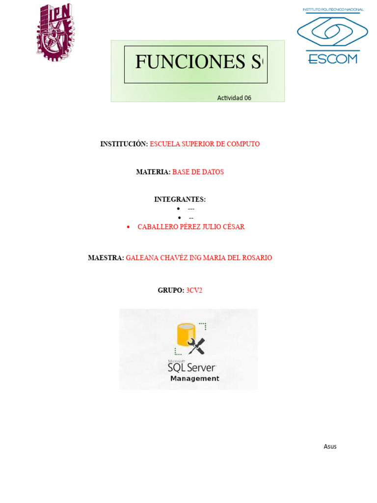 Practica 06 | Descargar gratis PDF | SQL | Ingeniería de software