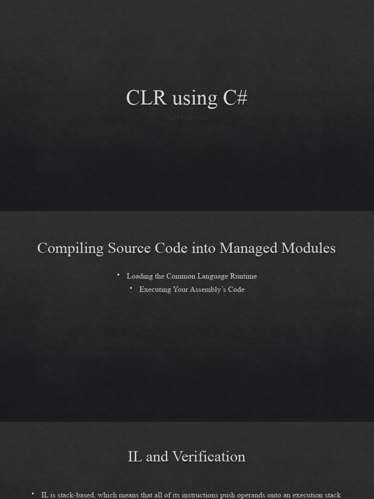 CLR Using C# | PDF | Computer Architecture | Systems Architecture