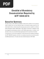 IATF 16949:2016 Mandatory Documents Guide | PDF | Audit | Internal Audit