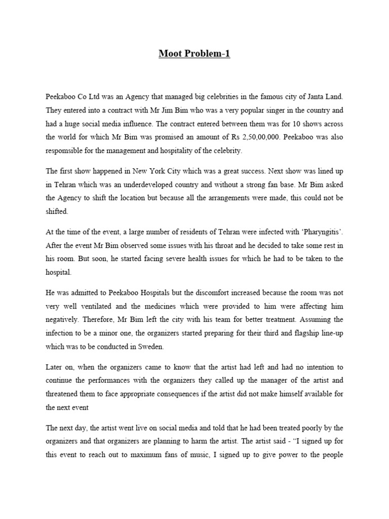 Moot 2 problems | PDF | Hospital | Physician