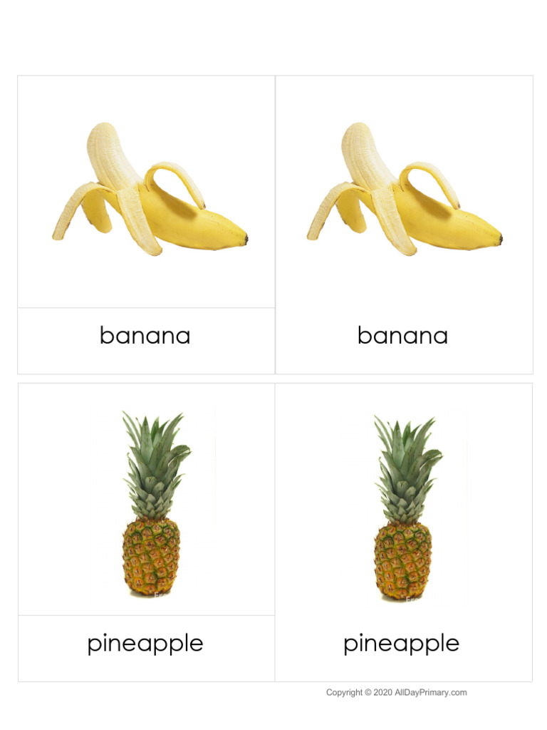 Fruit Three Part Cards | PDF | Business