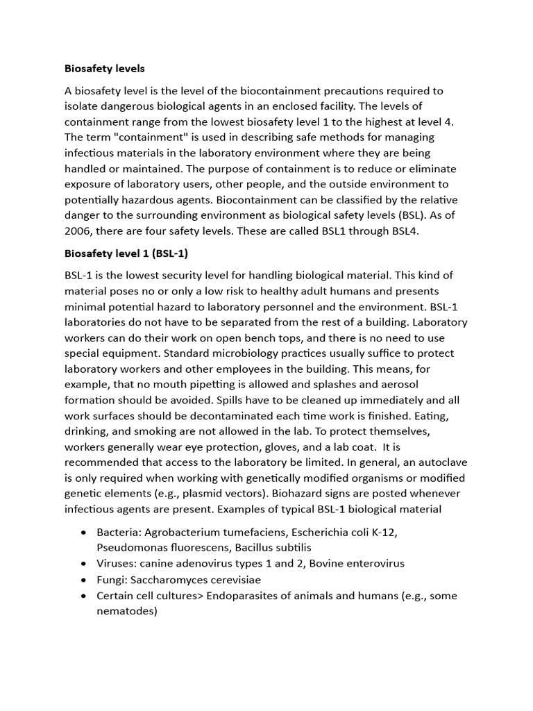 Good Laboratory Practice | PDF | Safety | Microbiology