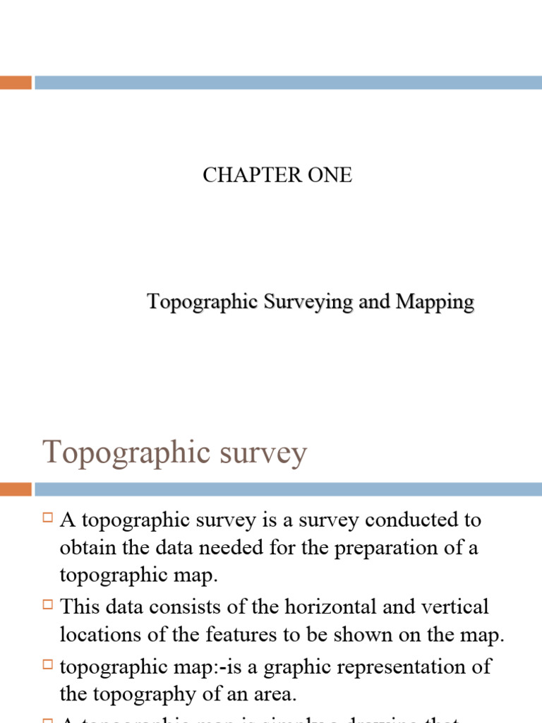 2.Chapter 1 - Topographic Surveying and Mapping Surveying II 2007 | Download Free PDF ...