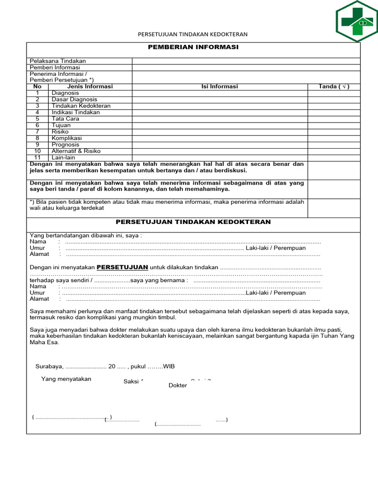 Form INFORMED CONSENT (BARU) | PDF