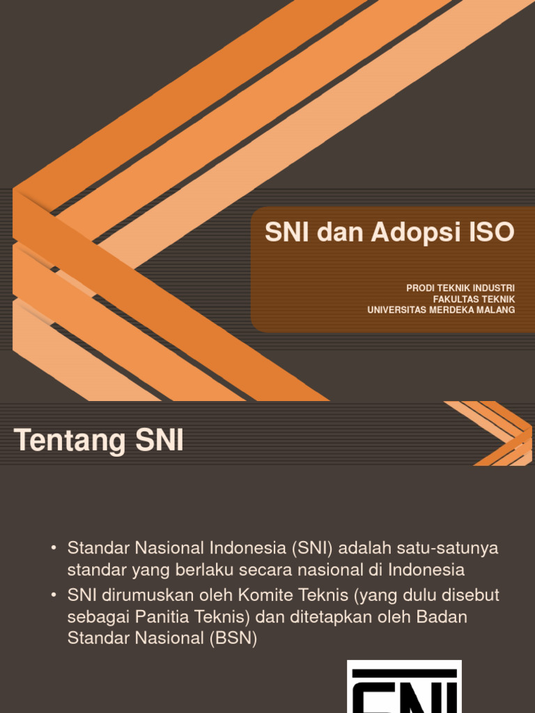 SNI Dan Adopsi ISO | PDF
