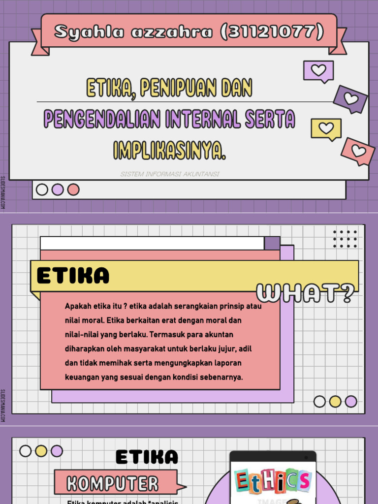 Etika, Penipuan, & Pengendalian Internal | PDF | Bisnis | Pengelolaan Keuangan & Uang