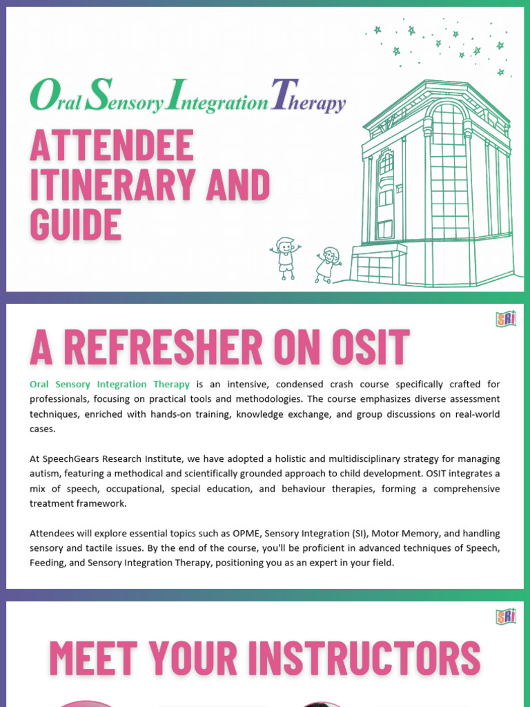 OSIT Course for Autism Professionals | PDF | Psychotherapy | Sensory ...