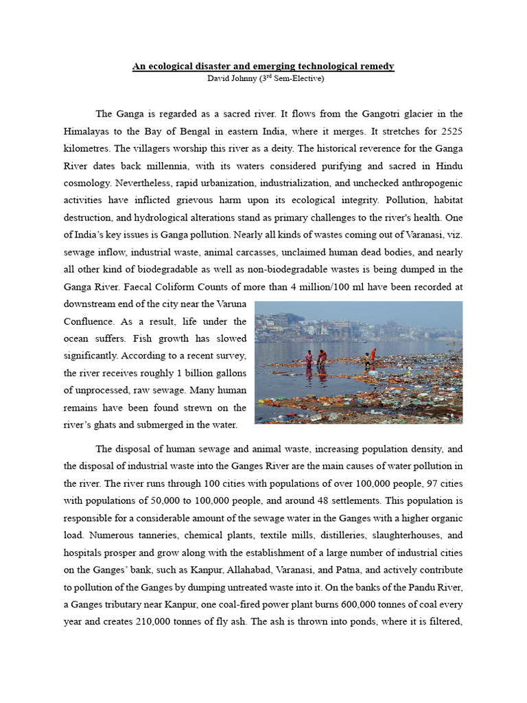 An Ecological Disaster and Emerging Technological Remedy | PDF | River ...