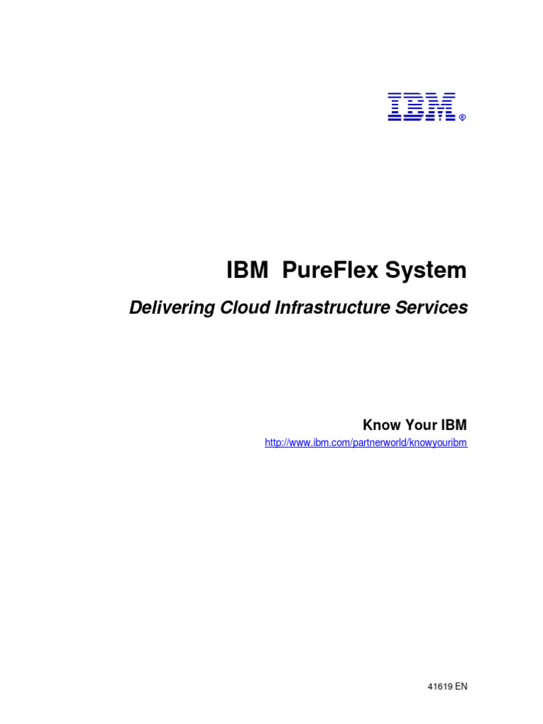 Ibm Pureflex System: Delivering Cloud Infrastructure Services | PDF | Cloud Computing | Ibm