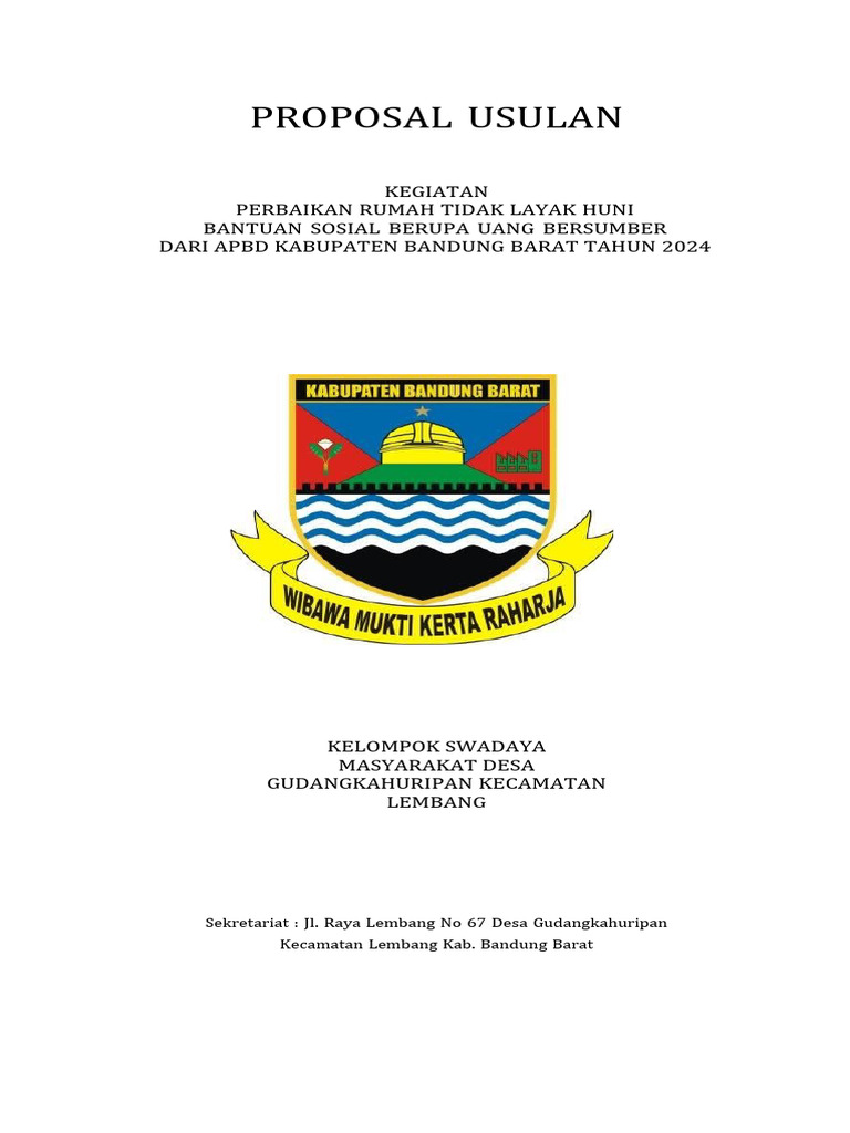 FORM PROPOSAL USULAN RUTILAHU 2024 - Gudangkahuripan | PDF