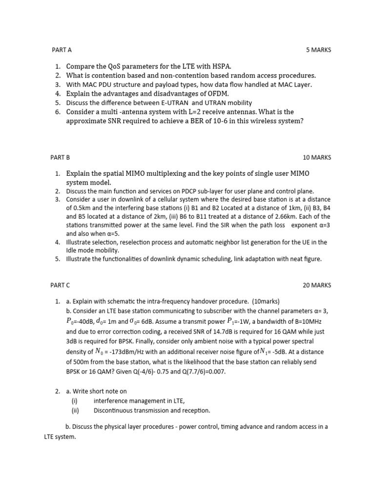 Part B | PDF | Mimo | Computer Networking