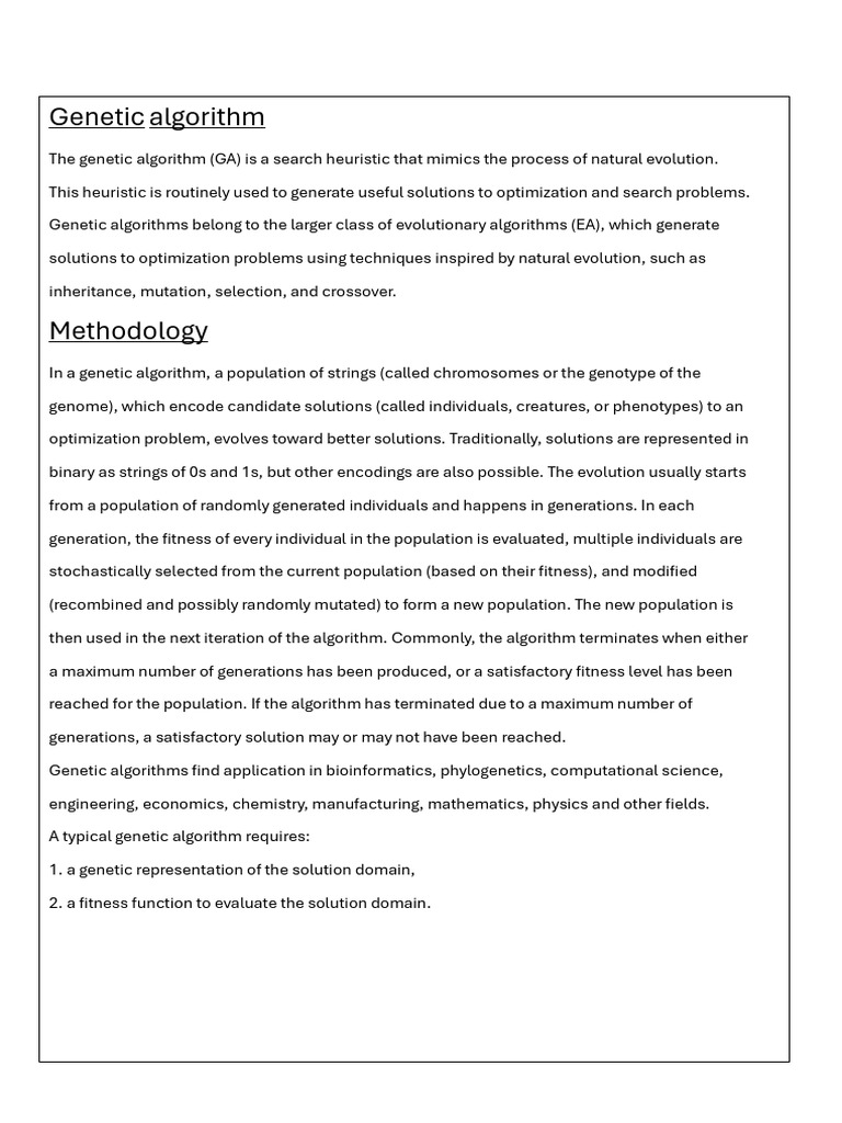 Understanding Genetic Algorithms Basics | PDF | Genetic Algorithm | Applied Mathematics
