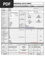 PERSONAL DATA SHEET PDS Editable | PDF | Government