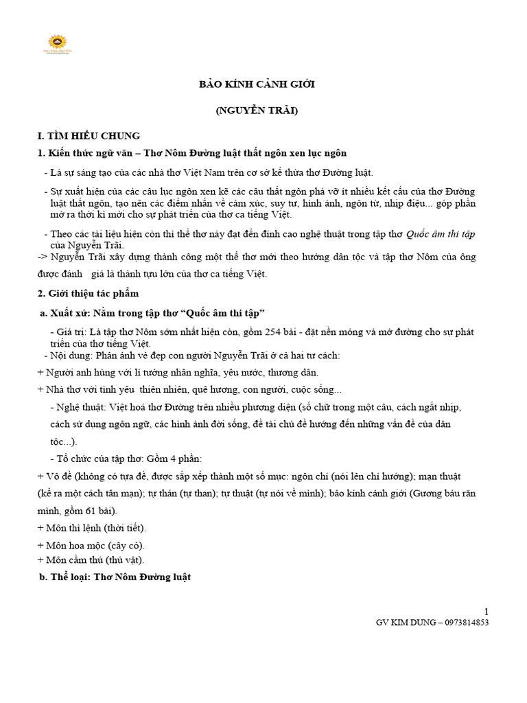 C NH Ngày Hè K24 | PDF