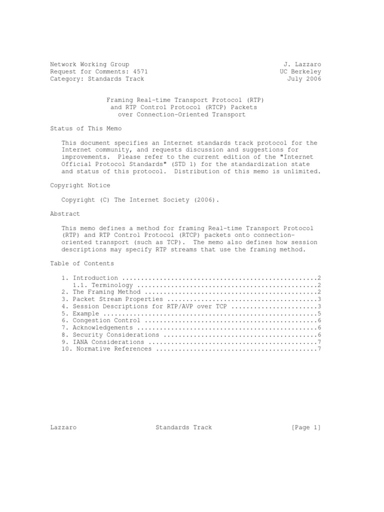 RFC 4571 | PDF | Transmission Control Protocol | Network Congestion