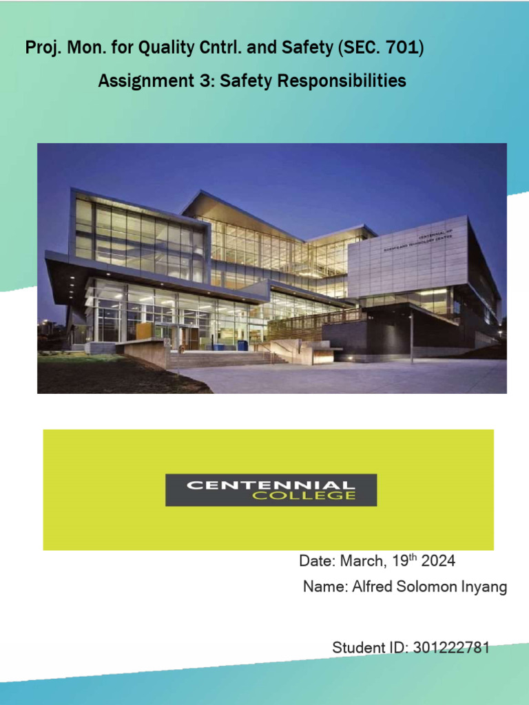 Assignment 3 Safety Responsibilities | PDF | Occupational Safety And ...