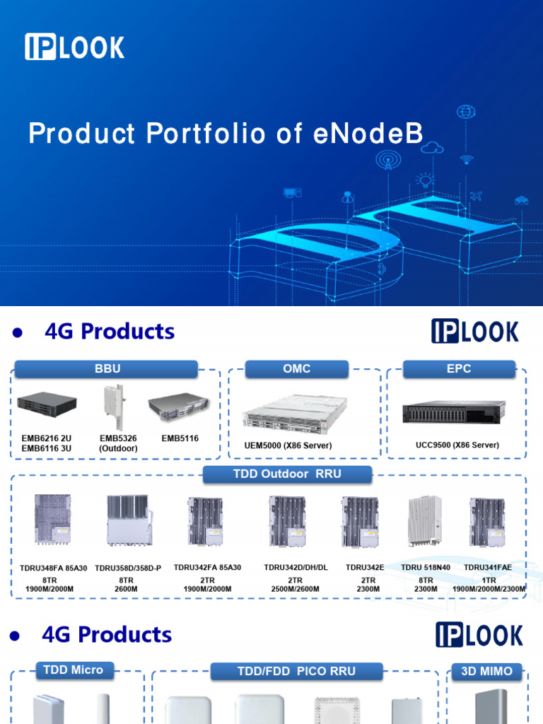 Product Portfolio of ENodeB | PDF | Information And Communications ...