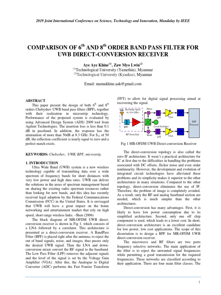 Comparison of BPF | PDF | Electronic Filter | Passivity (Engineering)