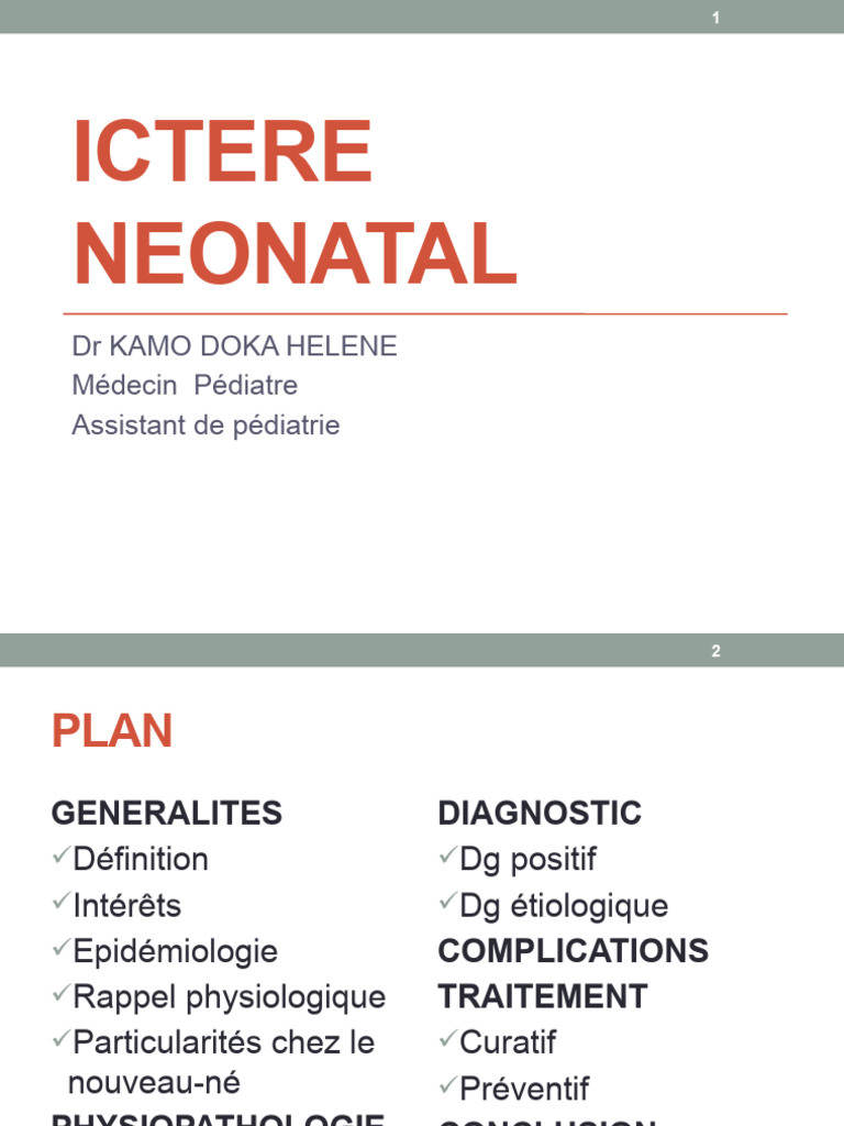 Cours 5 ICTERE NEONATAL | PDF | Spécialités médicales | Médecine clinique