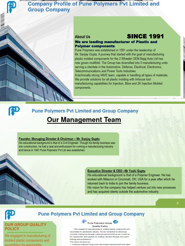 Company Profile-Pune Polymers-REV03 - 13-12-23-Roechling | PDF ...