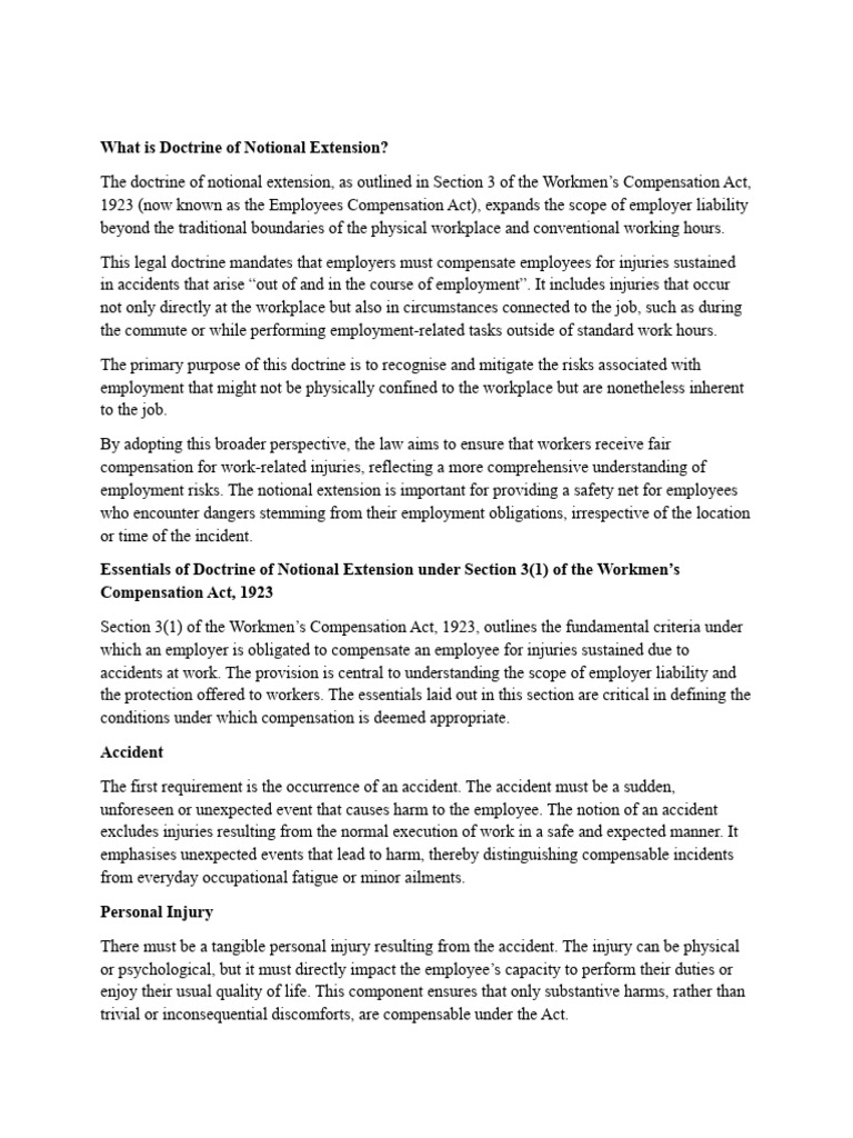 Notional Extension | Download Free PDF | Employment | Workers' Compensation