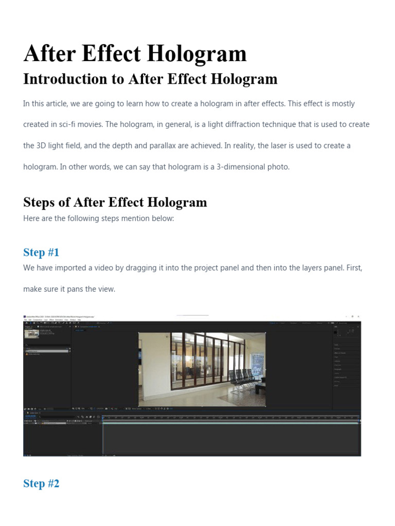 After Effect Hologram | Download Free PDF | Holography | Imaging