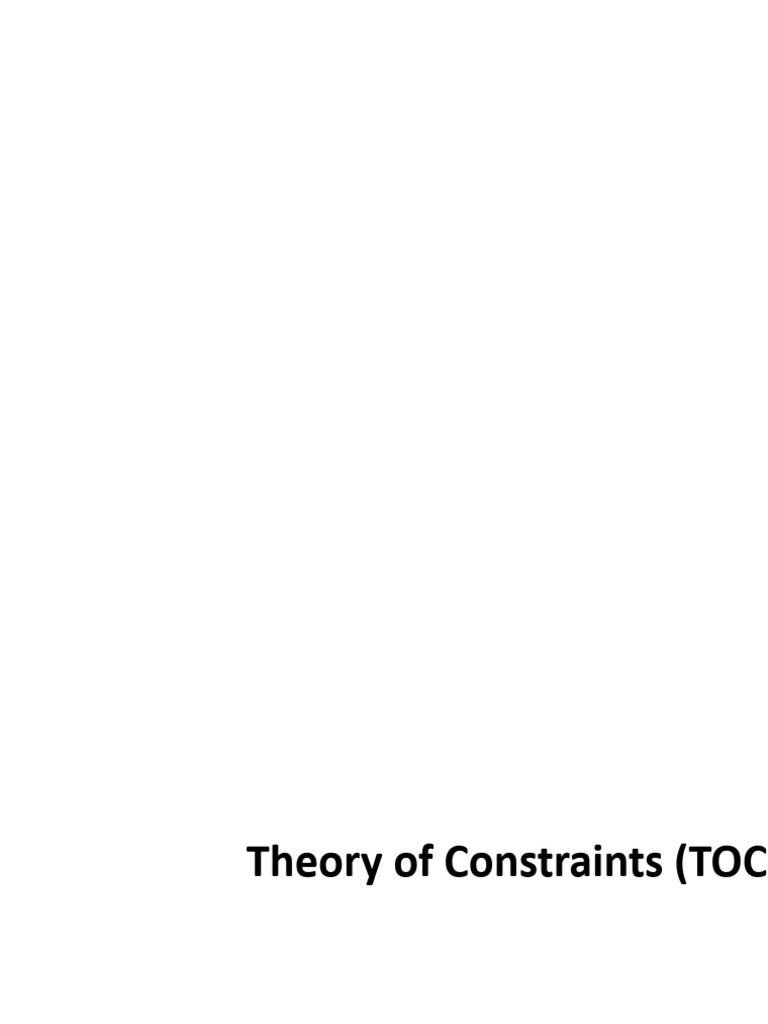Theory of Constraints Presentation | PDF