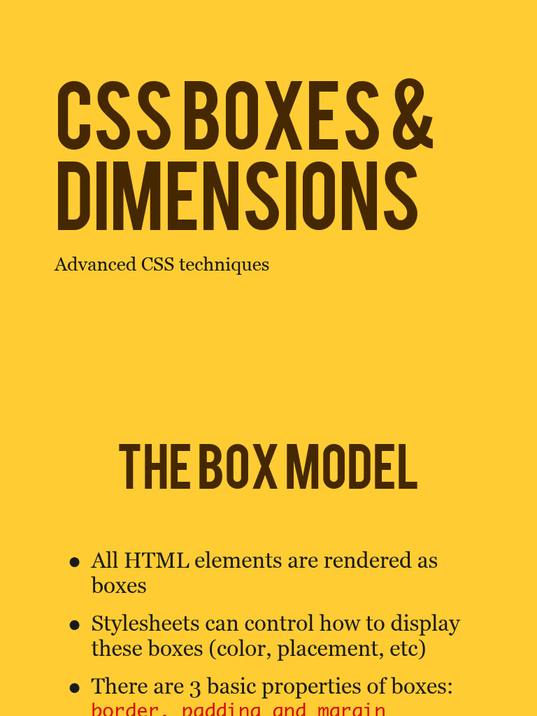Css Boxes & Dimensions | PDF | Written Communication | Printing
