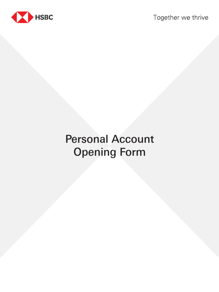 Personal Account Opening Form | PDF | Identity Document | Cheque