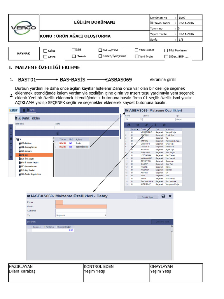 E007 Canıas Urun Agacı Olusturma | PDF