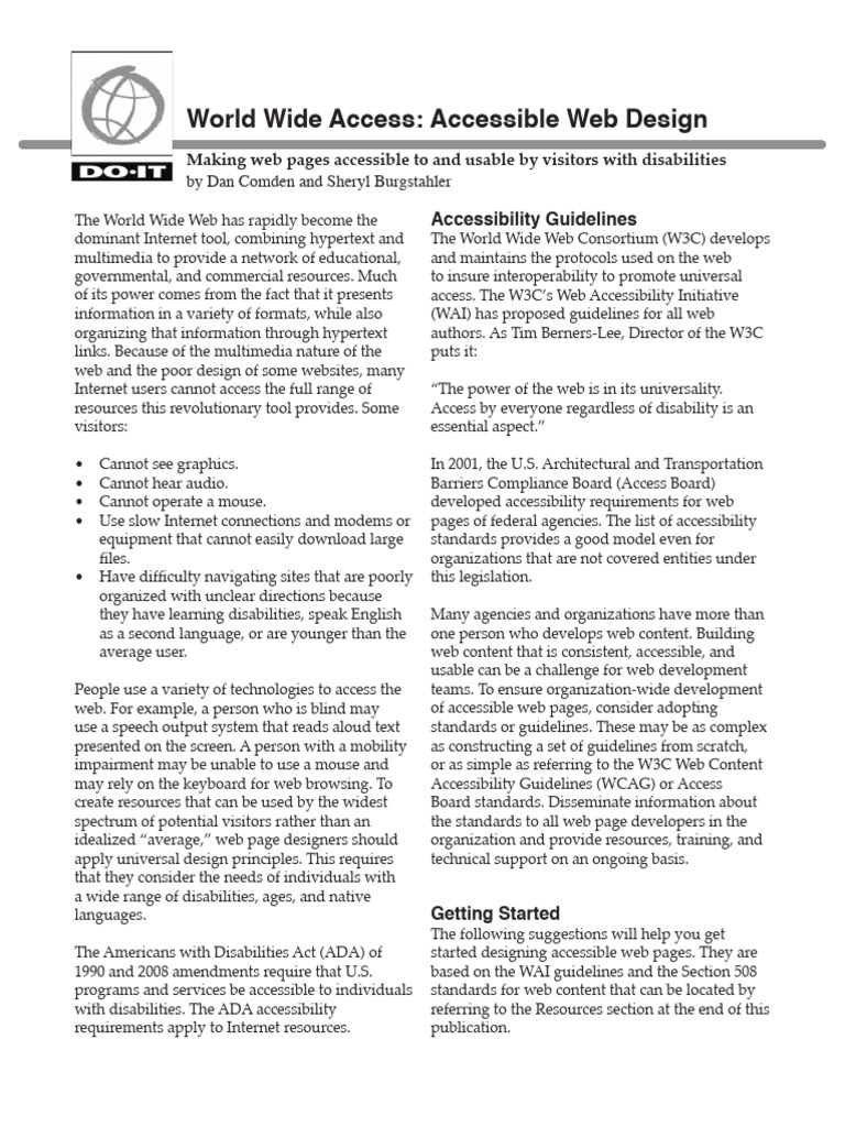 Universal Design | PDF | World Wide Web | Internet & Web