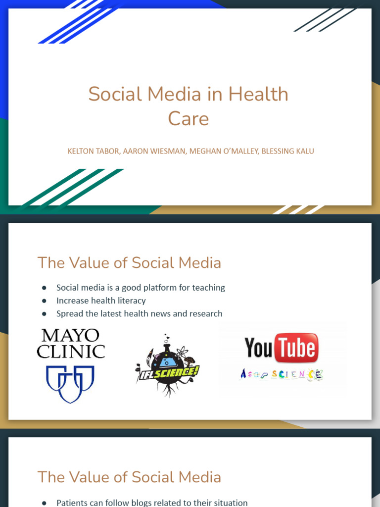 Social Media's Role in Healthcare | PDF | Popular Culture & Media ...