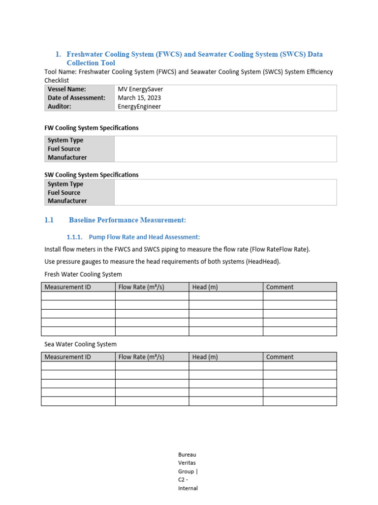 FW AND SW COOLING SYSTEML System Assesment | PDF | Pump | Energy ...